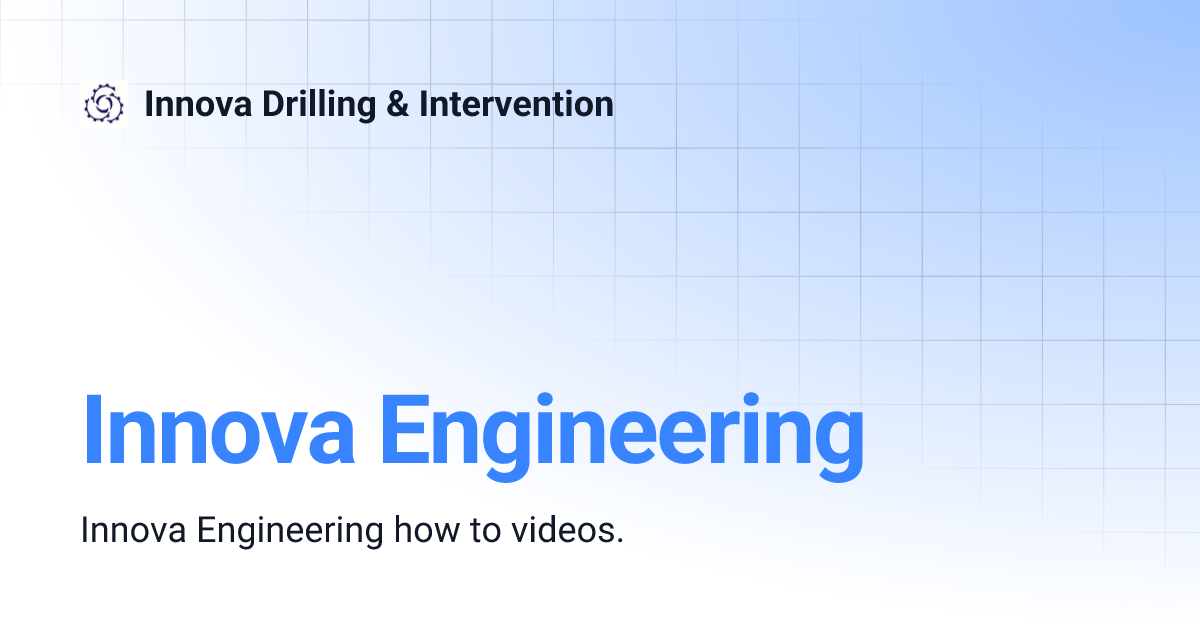 Innova Engineering | Innova Drilling & Intervention
