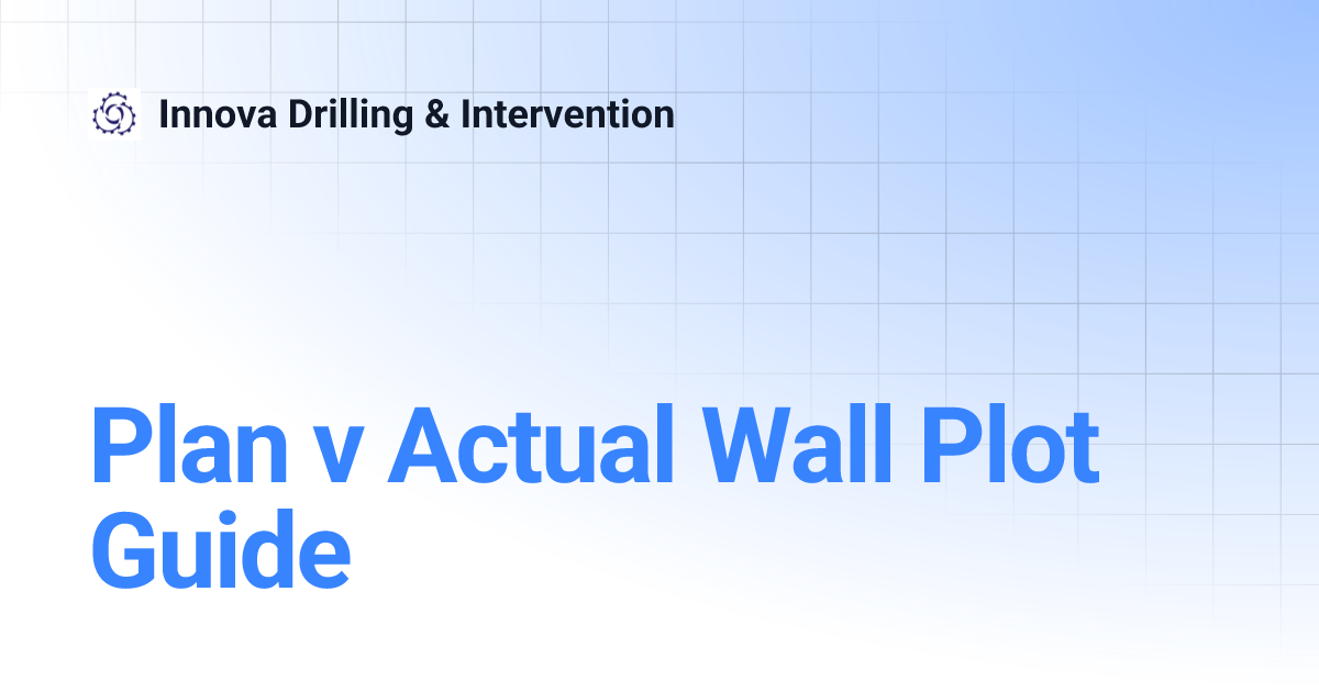 Plan v Actual Wall Plot Guide | Innova Drilling & Intervention