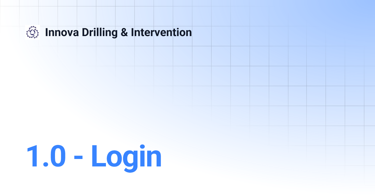 1.0 - Login | Innova Drilling & Intervention